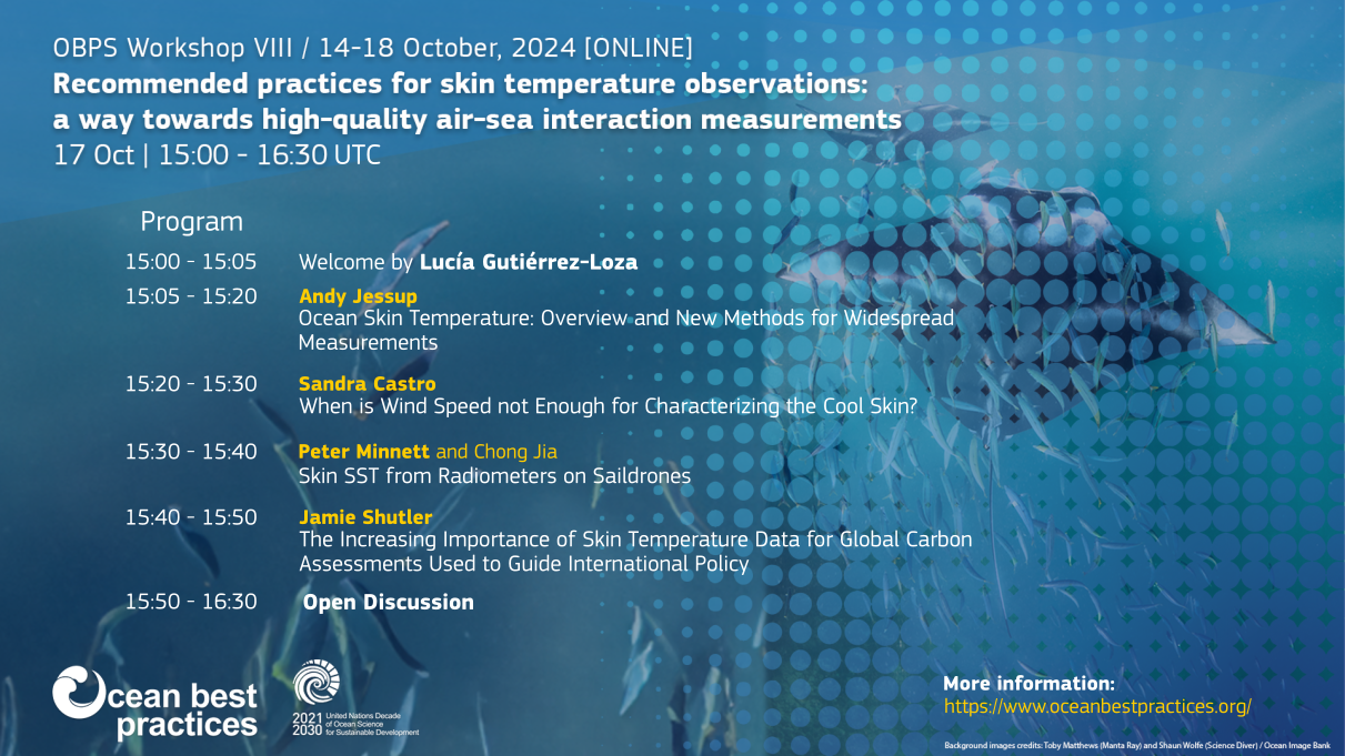 GHRSST - 17 October 2024, OBPS Workshop on Recommended practices for ...