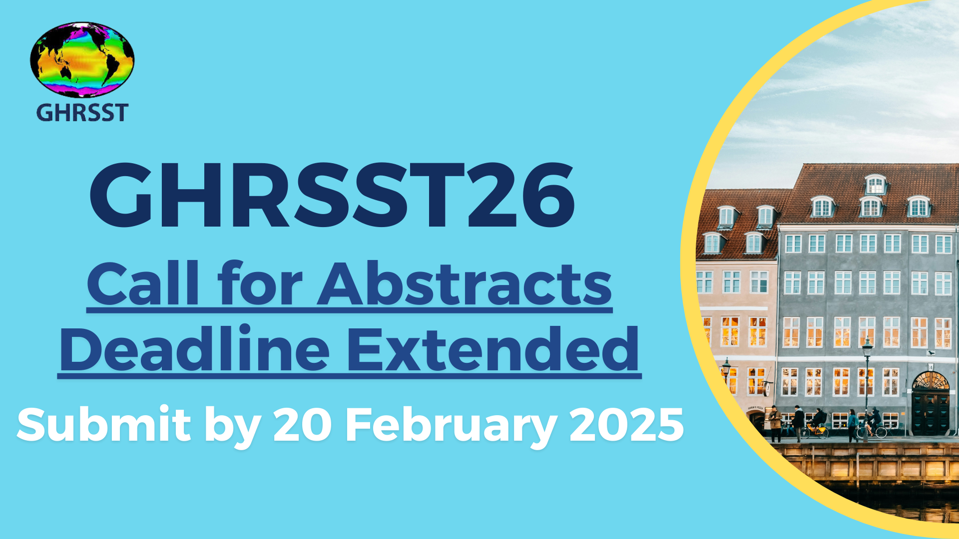 GHRSST - GHRSST26 Call for Abstract: Deadline Extended to 20 February 2025